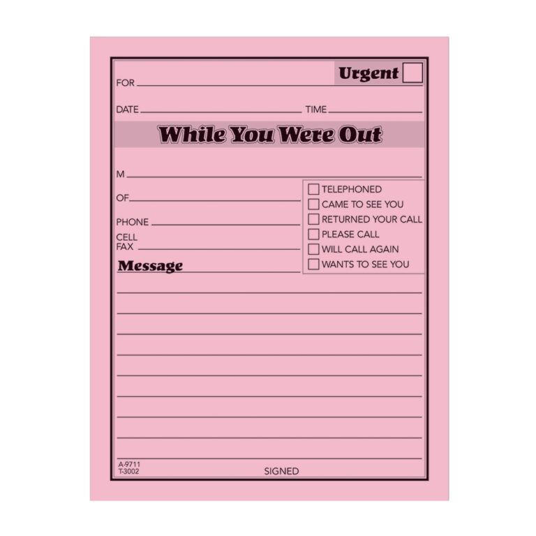 Free Printable Message Pad Template - Template Free Printable