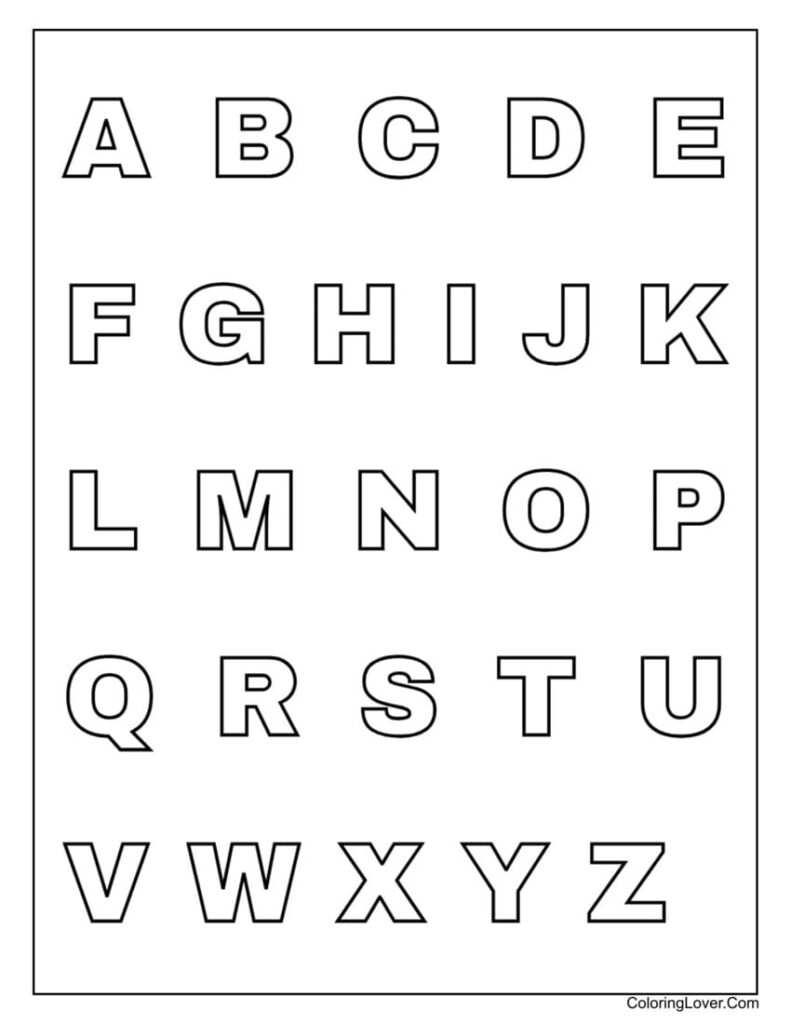 Free Printable Initial Templates To Color - Template Free Printable