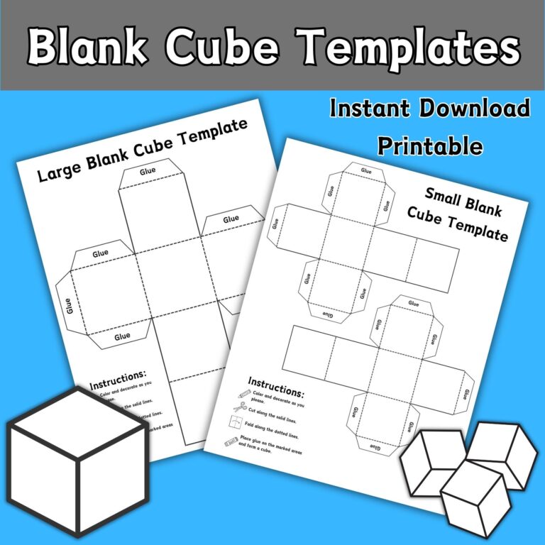 Blank Cube Template Printable - Template Free Printable