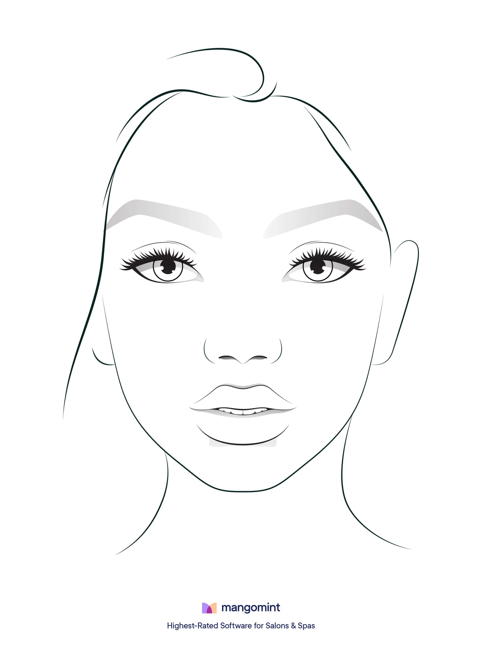 Printable Botox Injection Face Map - Template Free Printable