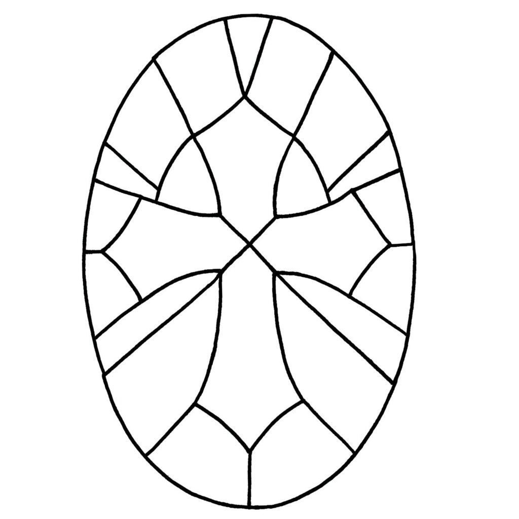 Free Printable Stained Glass Cross Patterns - Template Free Printable