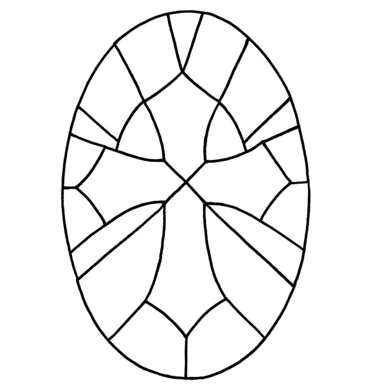Free Printable Stained Glass Cross Patterns - Template Free Printable