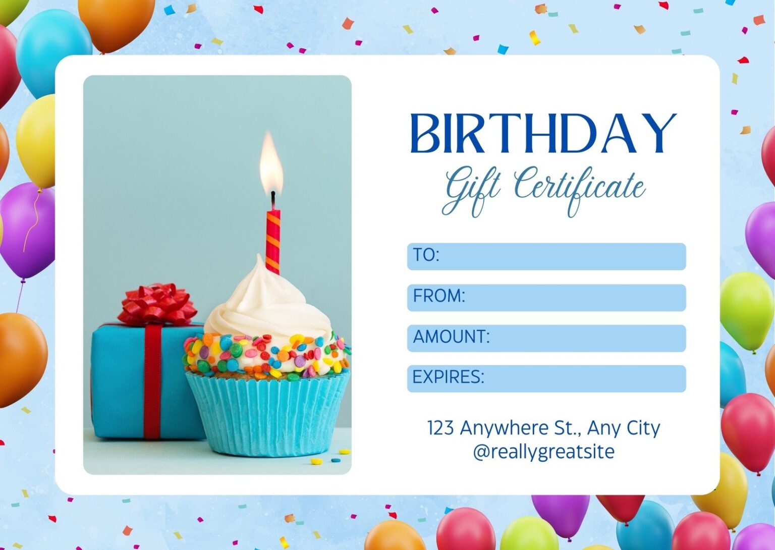 Printable Birthday Voucher Template Free Download - Template Free Printable