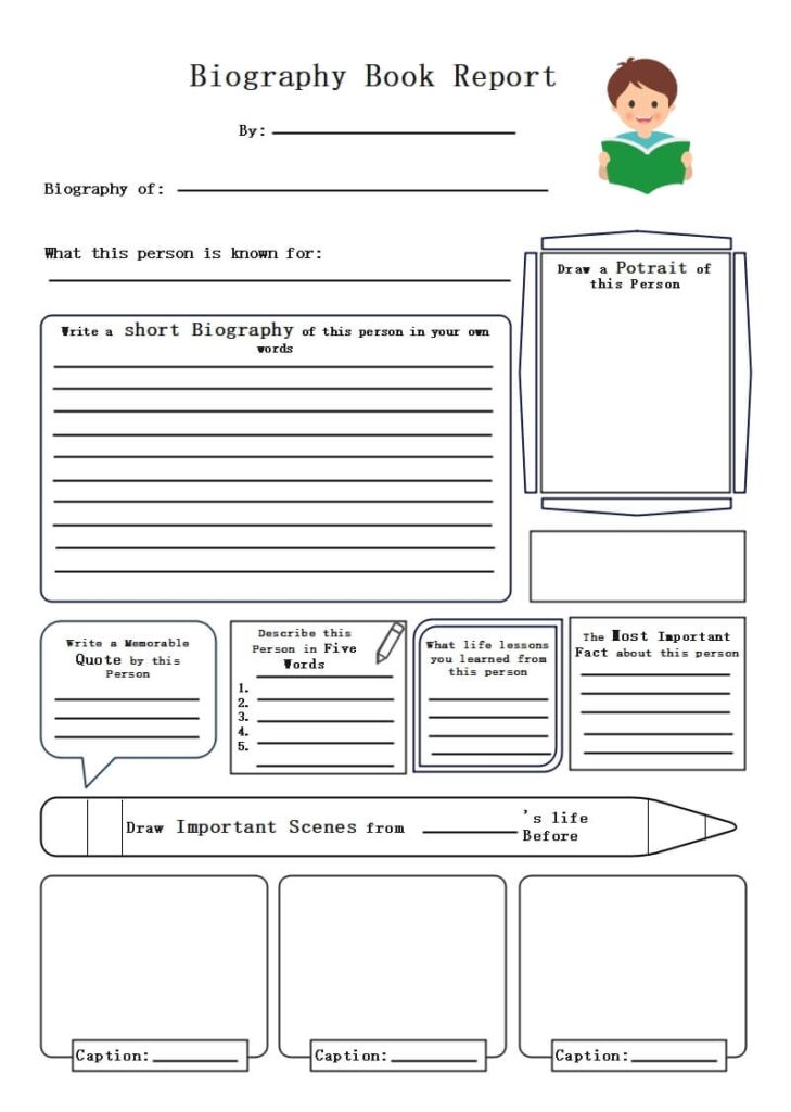 Free Printable Biography Report Template - Template Free Printable