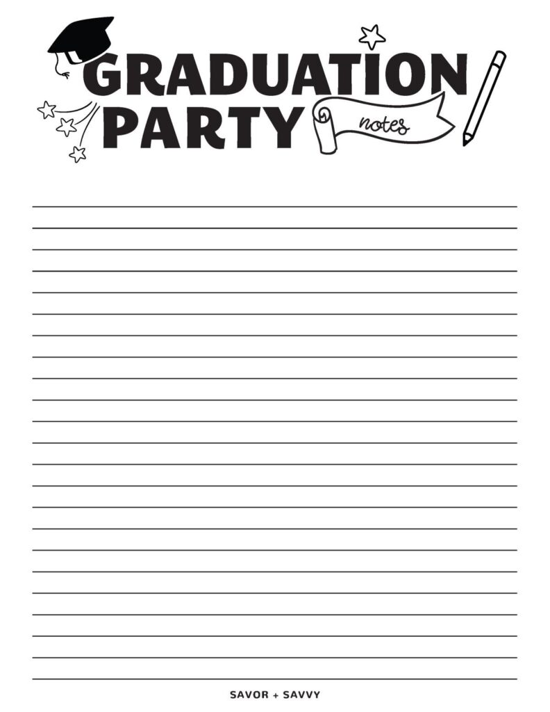 Graduation Blank Note Cards Free Printable - Template Free Printable