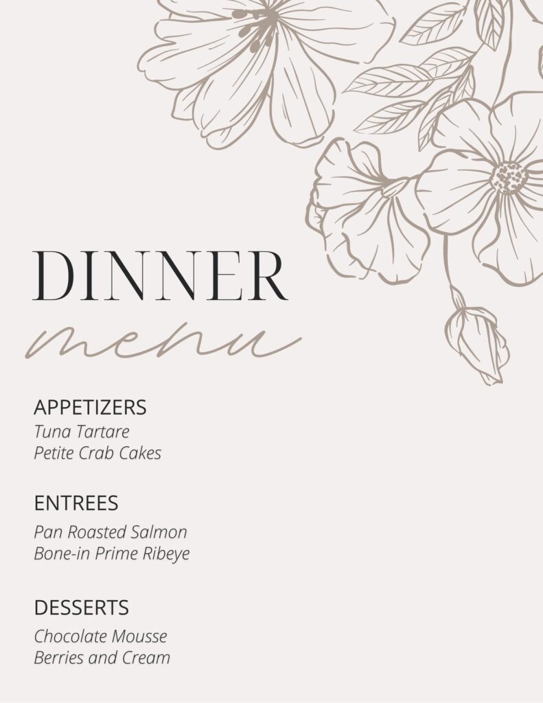 Free Printable Luncheon Menu Templates - Template Free Printable