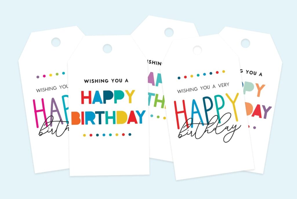 Birthday Labels Free Printable - Template Free Printable