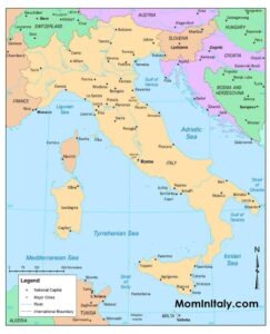 Printable Italy Map - Template Free Printable
