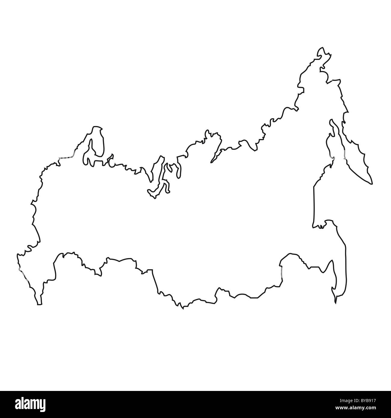 Free Printable Blank Map Of Russia - Template Free Printable