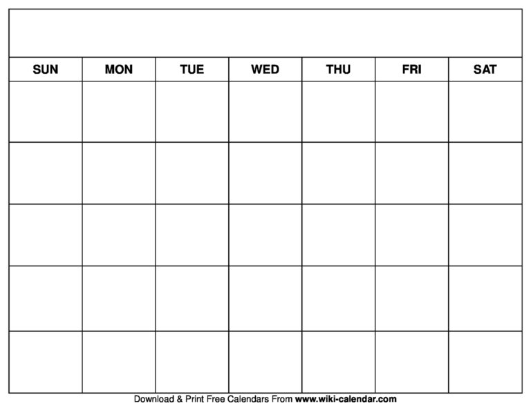 Calendar Templates Free Printable - Template Free Printable