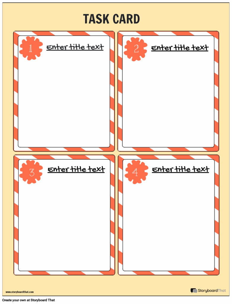 Free Printable Task Card Templates - Template Free Printable
