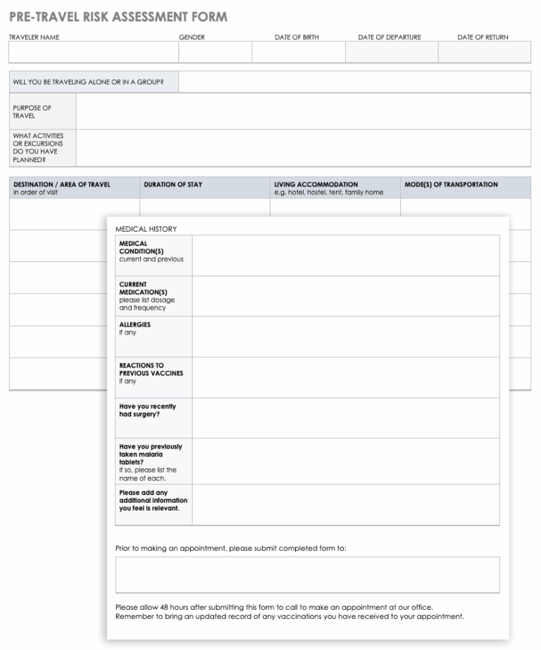 Printable Free Risk Assessment Template - Template Free Printable