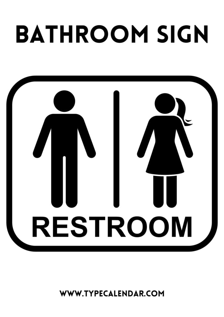 Free Printable Restroom Signs - Template Free Printable
