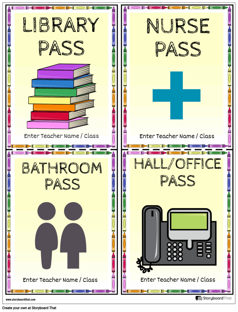 Free Printable Restroom Pass Template - Template Free Printable