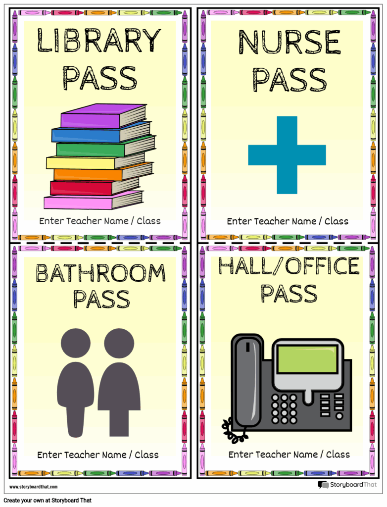 Free Printable Restroom Pass Template - Template Free Printable