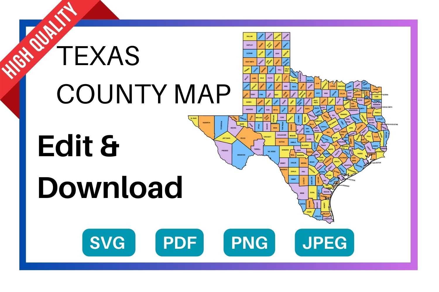 Free Printable Texas Map - Template Free Printable