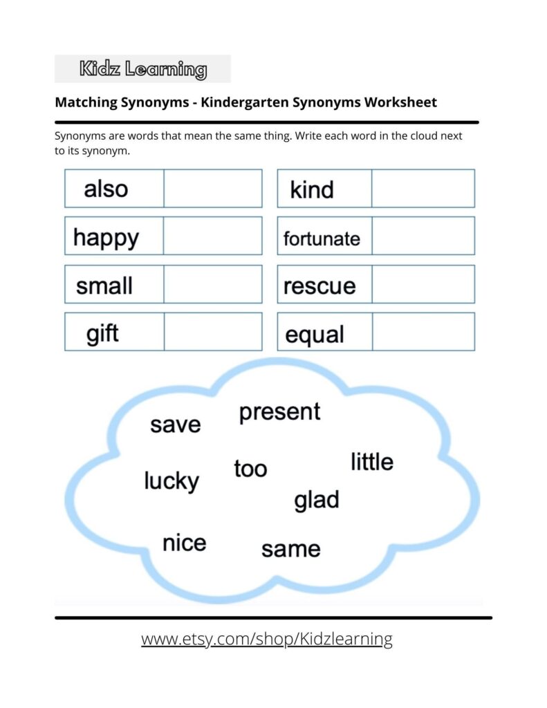 Free Printable Synonyms And Antonyms Worksheets - Template Free Printable