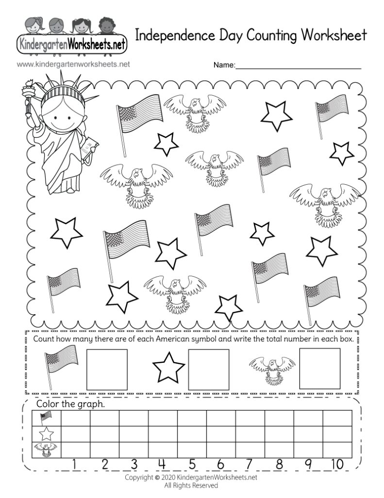 Free Printable Independence Day Worksheets - Template Free Printable