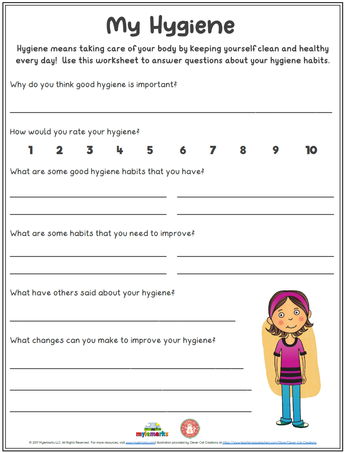 Hygiene Printable Worksheets - Template Free Printable
