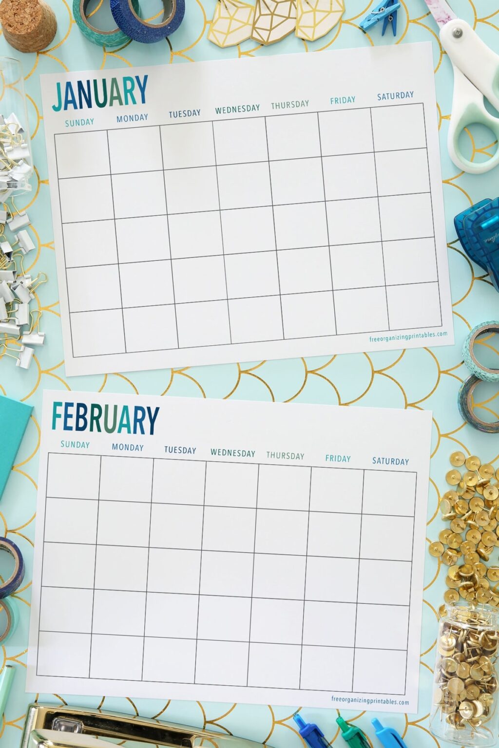 Free Printable Calendar Landscape - Template Free Printable