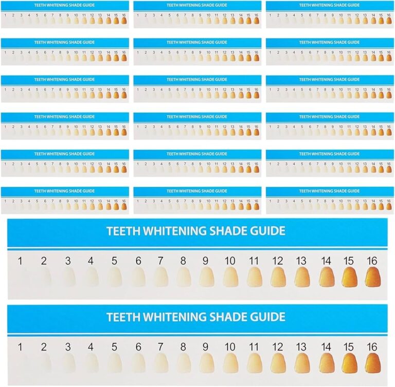 Printable Tooth Color Chart - Template Free Printable