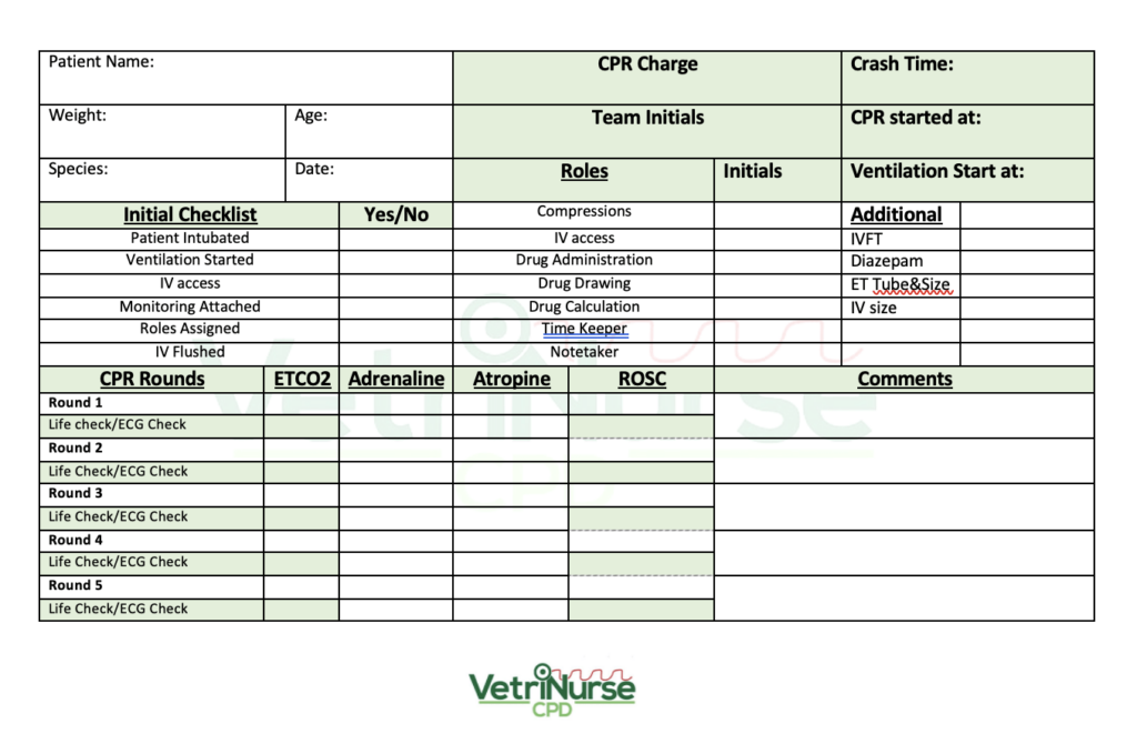 Printable Cpr Record Sheet - Template Free Printable