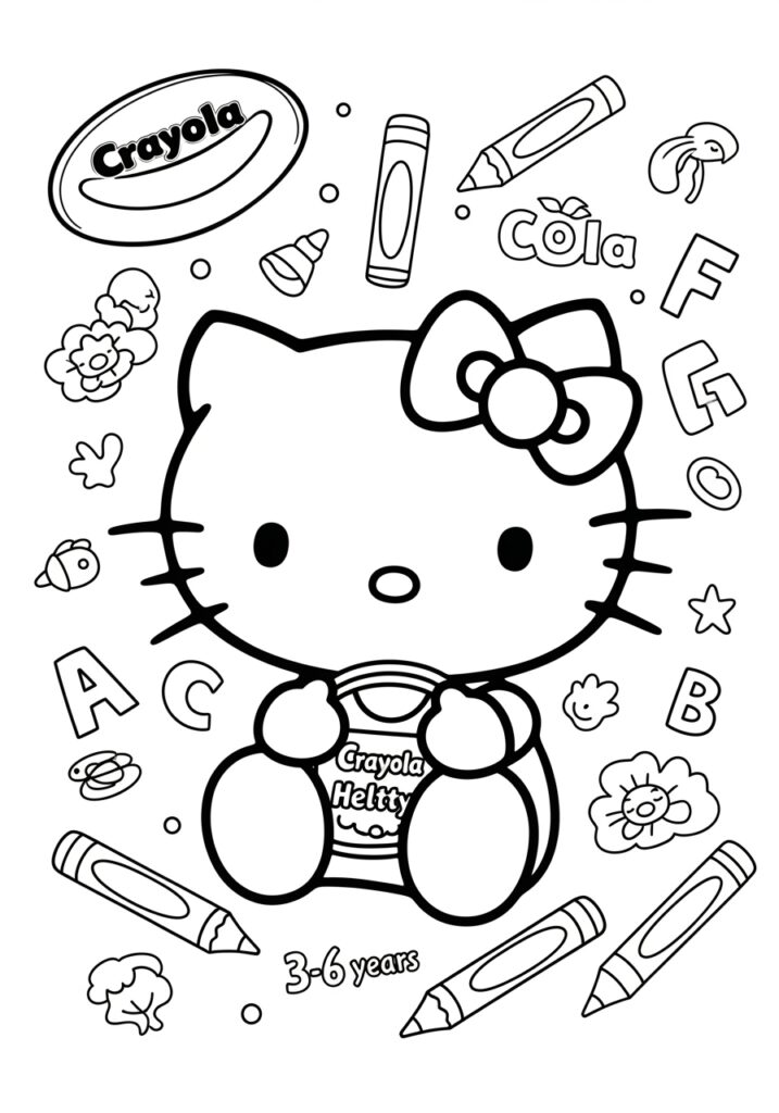 Printable Crayola Coloring Sheets - Template Free Printable