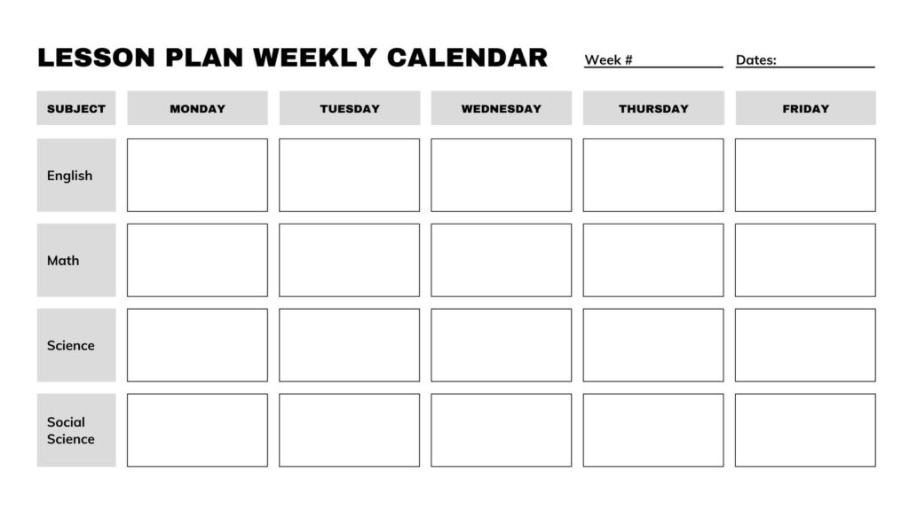 Calendar Lab Free Printable - Template Free Printable