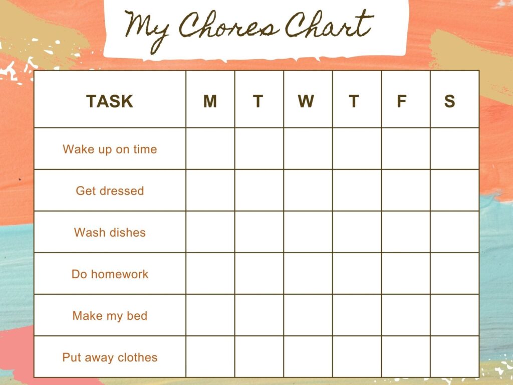Chore Chart Printable For Class - Template Free Printable