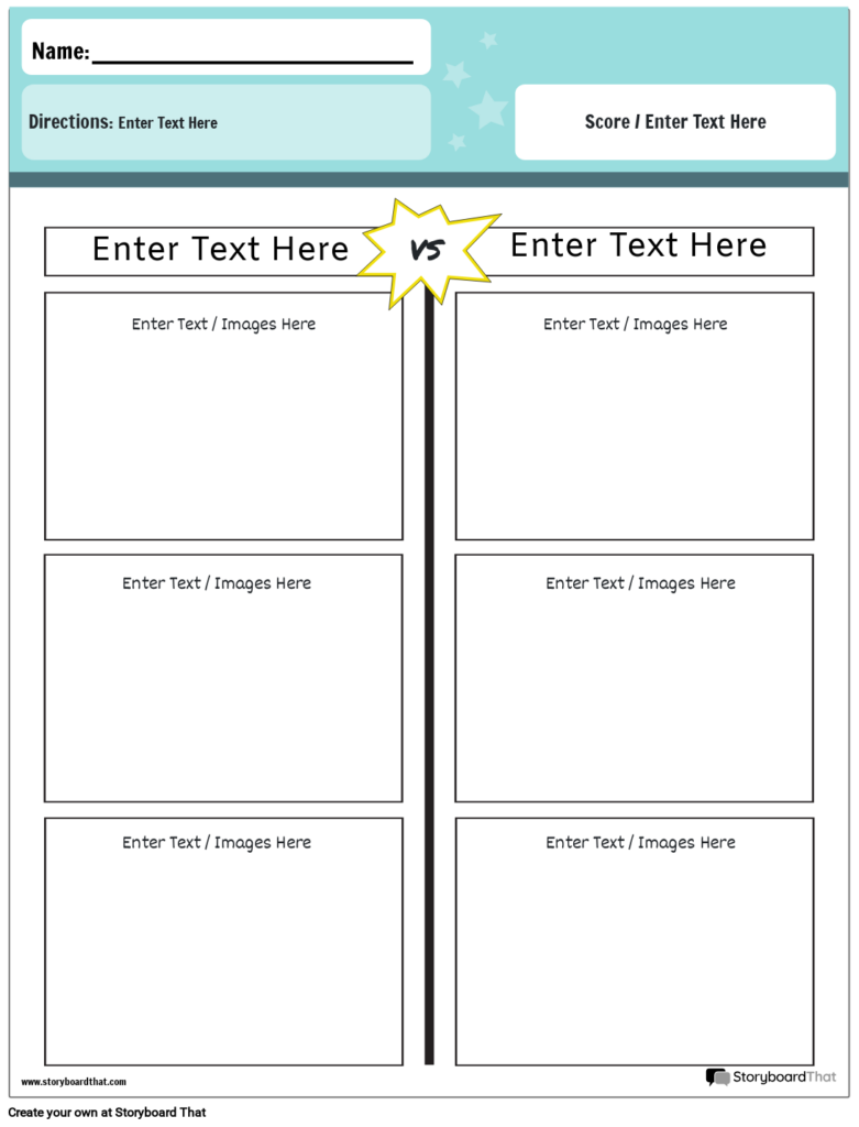 Free Printable T-Chart Graphic Organizer - Template Free Printable