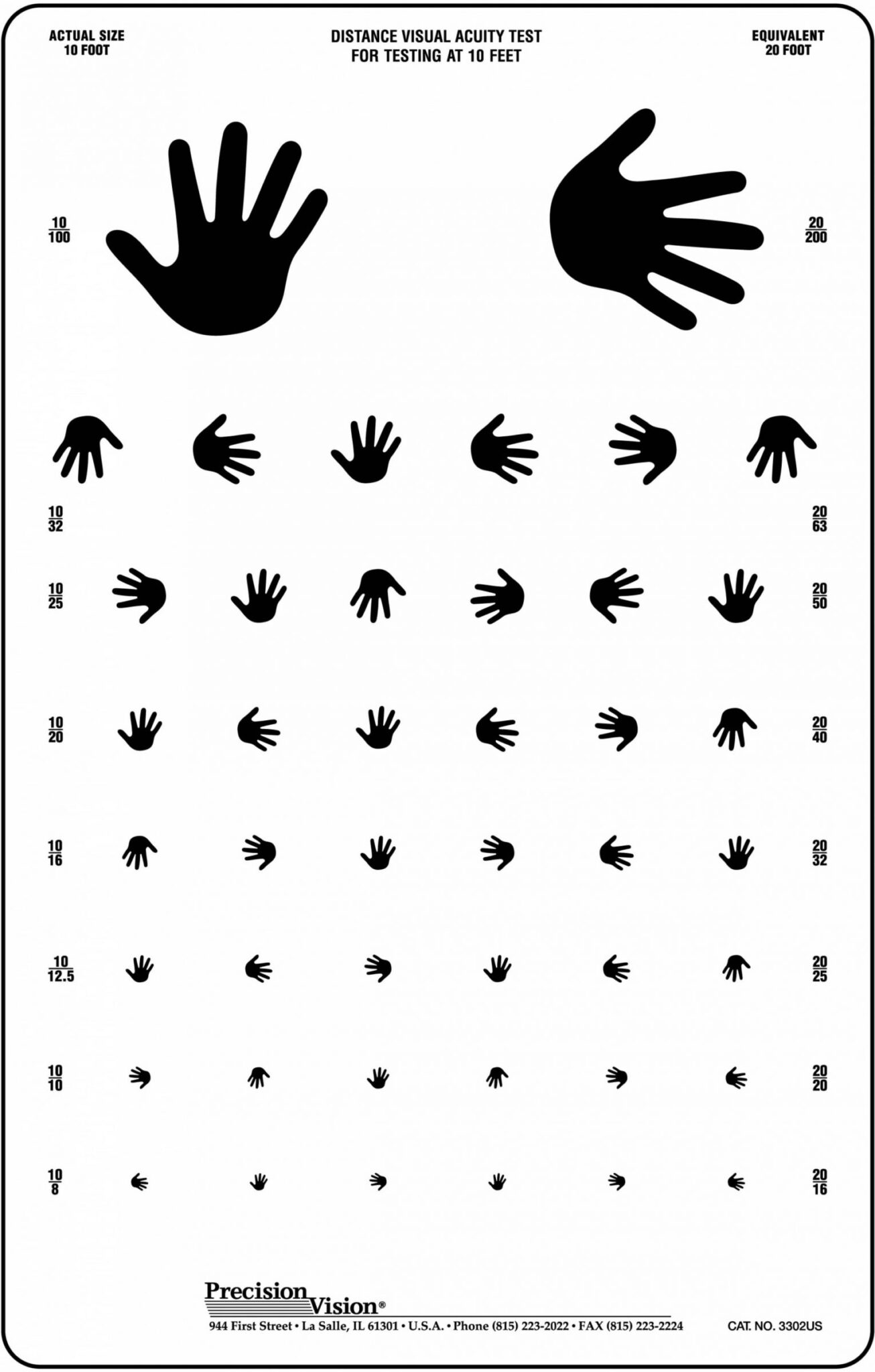 Printable Handheld Visual Acuity Chart - Template Free Printable