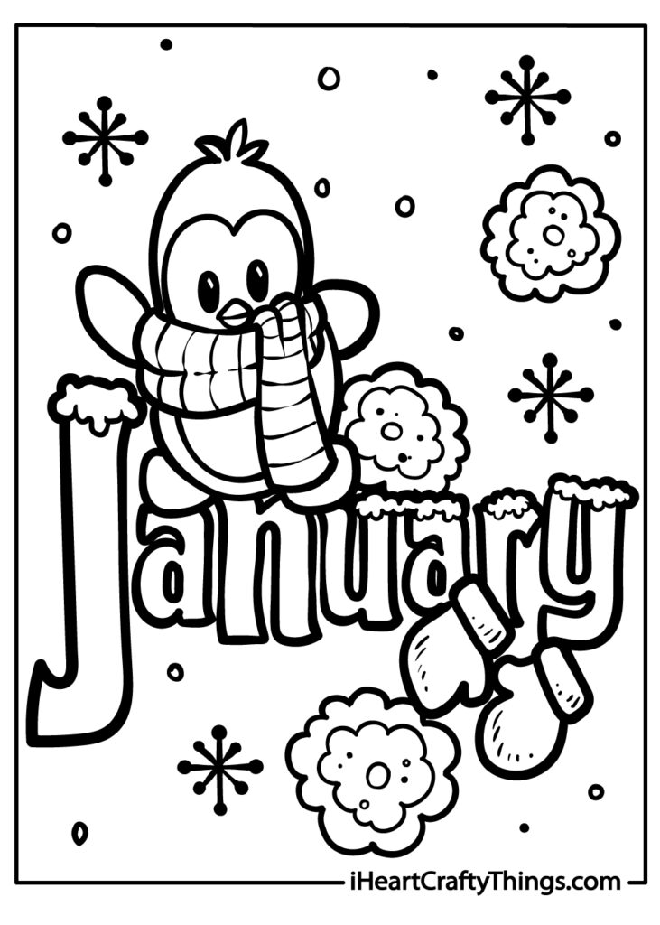 Free Printable January Coloring Sheets - Template Free Printable
