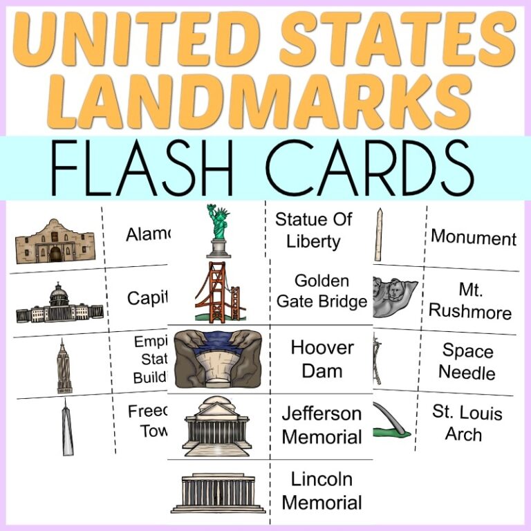 Famous Us Landmarks Printable Worksheets - Template Free Printable
