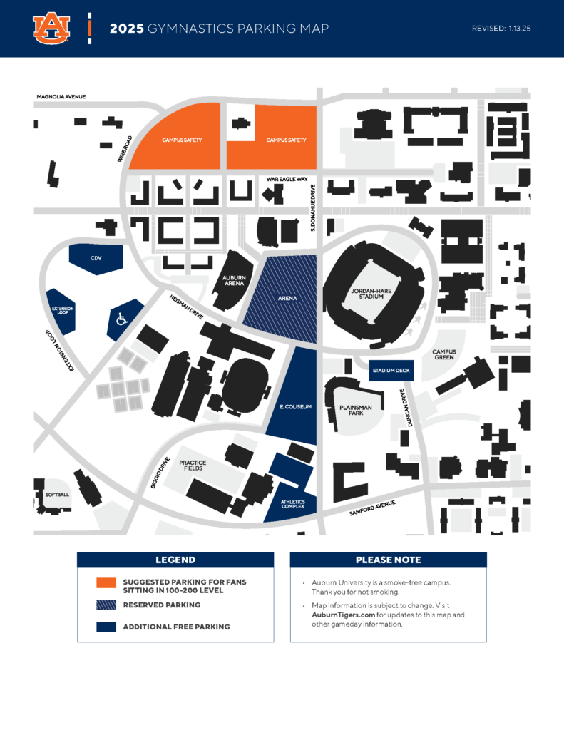 Auburn University Campus Map Printable - Template Free Printable