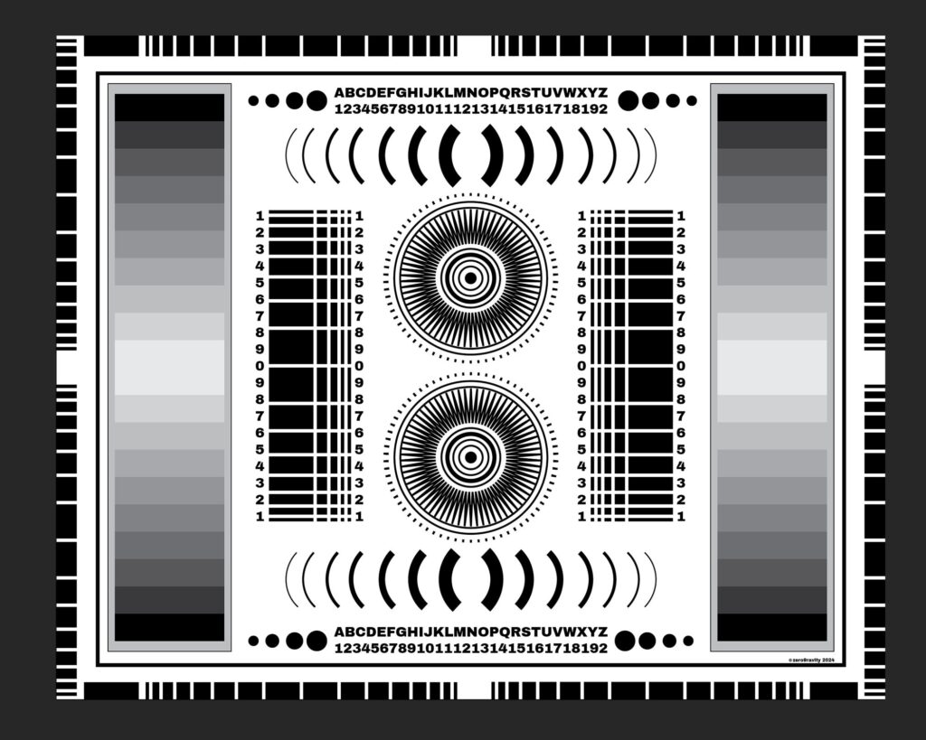 Lens Calibration Focal Chart Printable - Template Free Printable