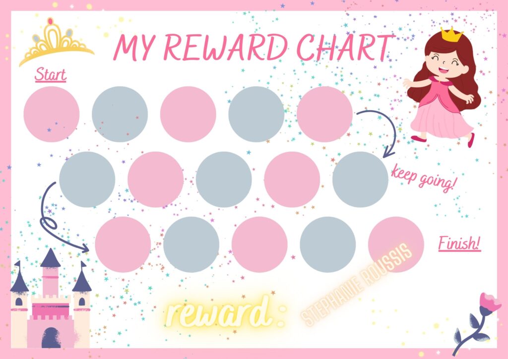 Princess Sticker Chart Printable - Template Free Printable
