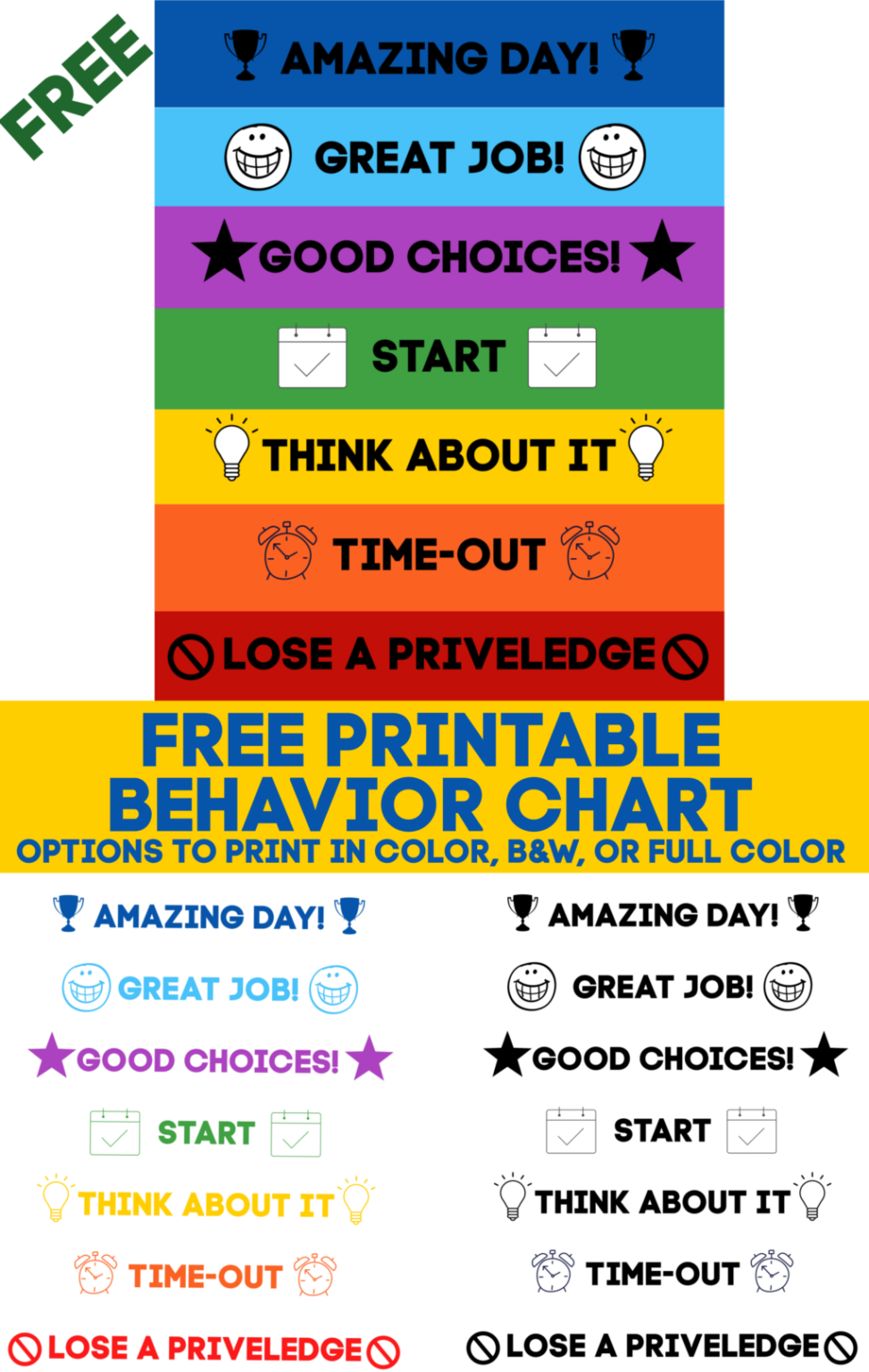 Clip Chart Free Printable - Template Free Printable