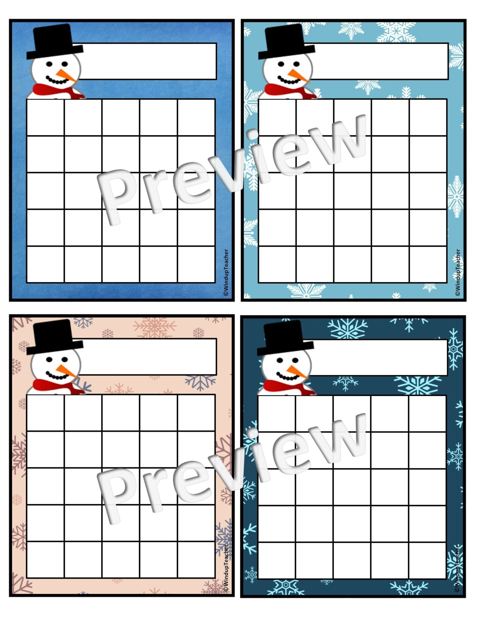 Snowman Sticker Chart Printable - Template Free Printable